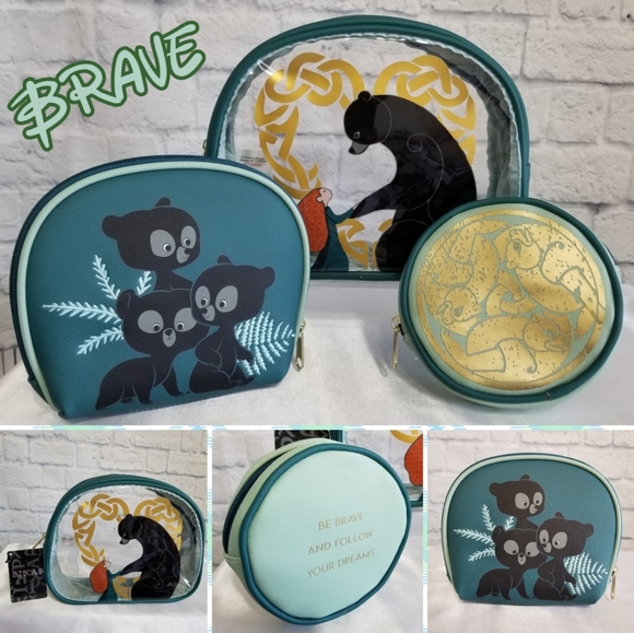 Disney | Bags | Disney Brave Princess Merida Mother Bear Brothers Pouch ...